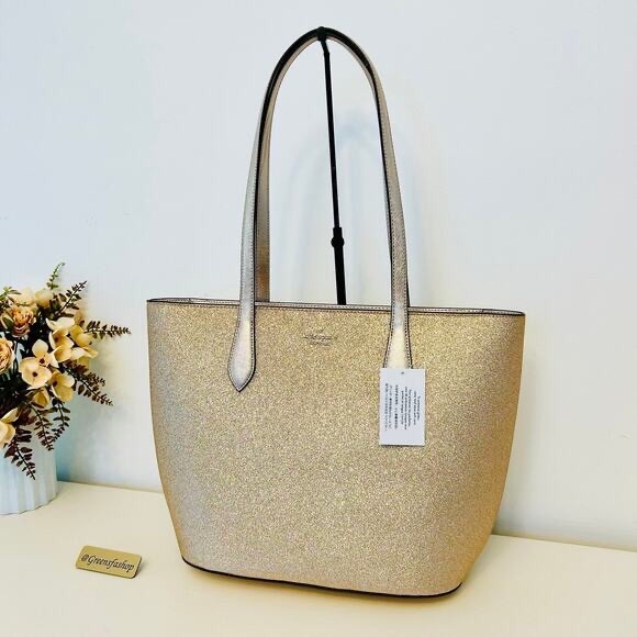 kate spade | Bags | Kate Spade Glimmer Tote Shoulder Bag Gold | Poshmark